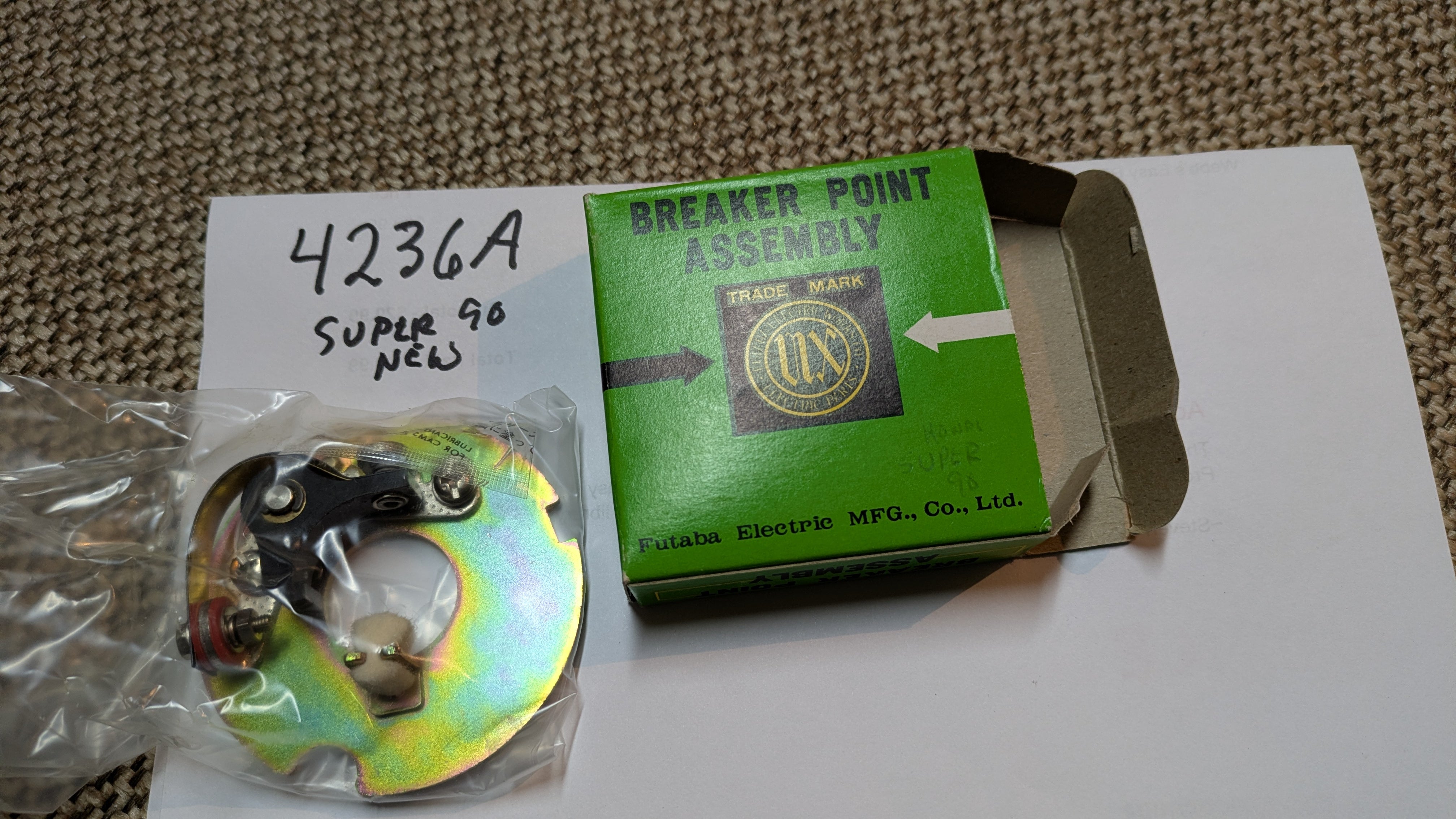 Honda Super 90, S90 CL90 brand new Complete Points Assembly sku 4236A ...