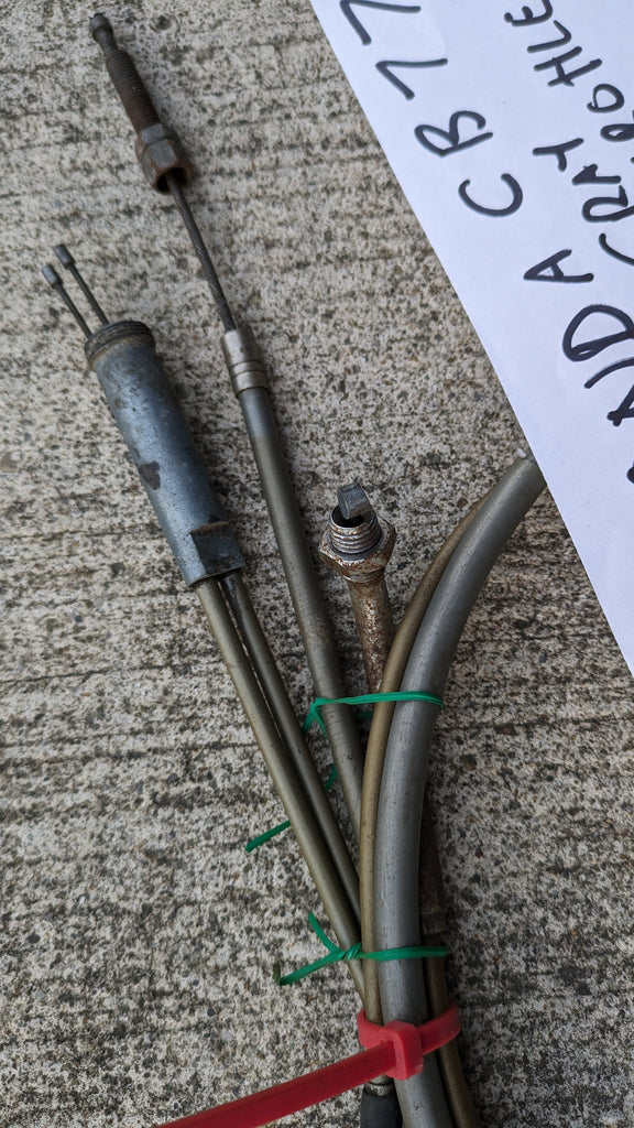 Honda CB77 CB72 Gray OEM Dual throttle Cable sku 7859 ...