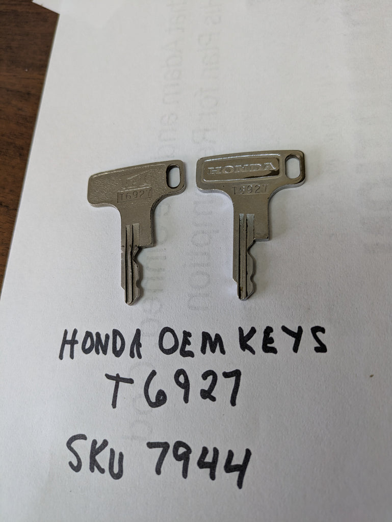 Honda Motorcycle Key Pair T6927 sku 7944 – ClassicJapaneseMotorcycles