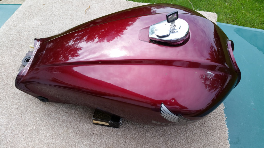 Honda CB650SC 1983 Nighthawk fuel tank Wineberry Red Honda part 175A1 ...