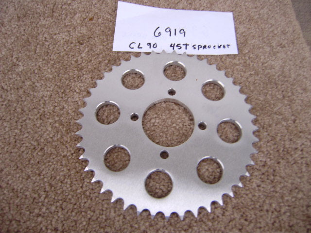 Honda CL90 S90 New 45 Tooth Sprocket from Sprocket Specialist sku 6919 ...