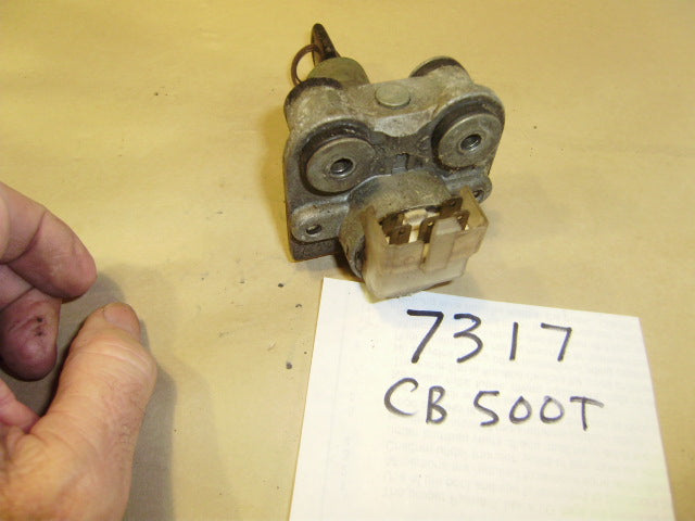 Honda CB500T OEM Ignition Switch and key and mounting bracket sku 7317 ...