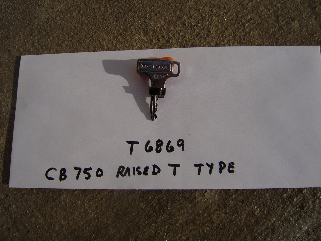 Honda Motorcycle Key T6879 rare style used CB750 sandcast sku 6180 ...