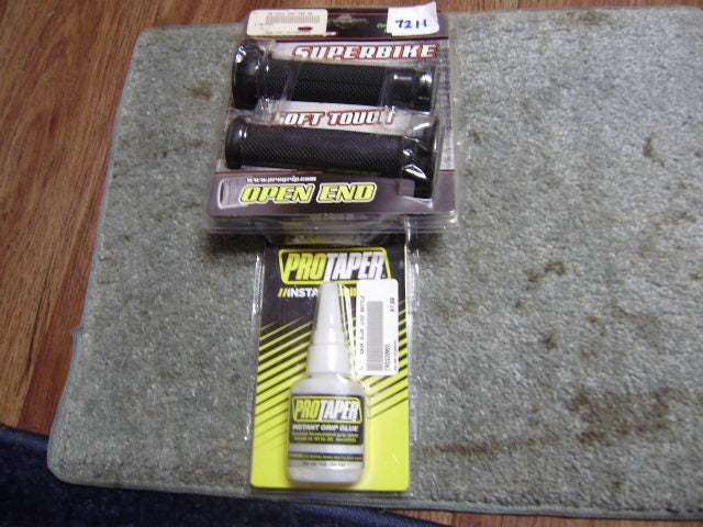 Superbike Soft Touch Race Grip pair plus Pro Taper Grip Glue sku 7211 ...
