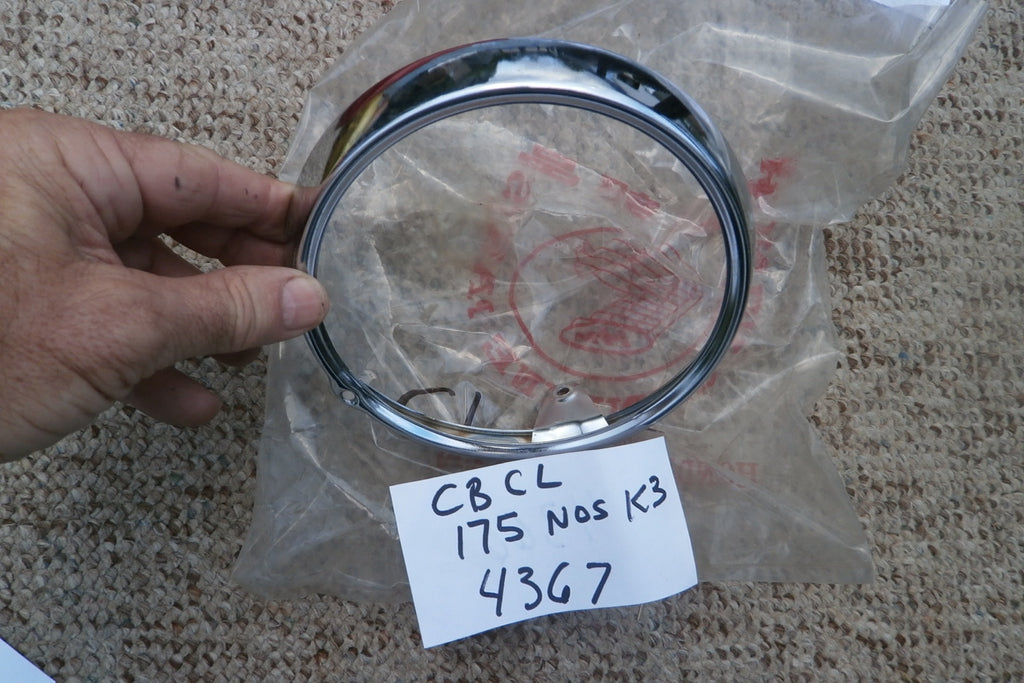 Honda CB175 CL175 chrome headlight ring NOS New 4367 ...
