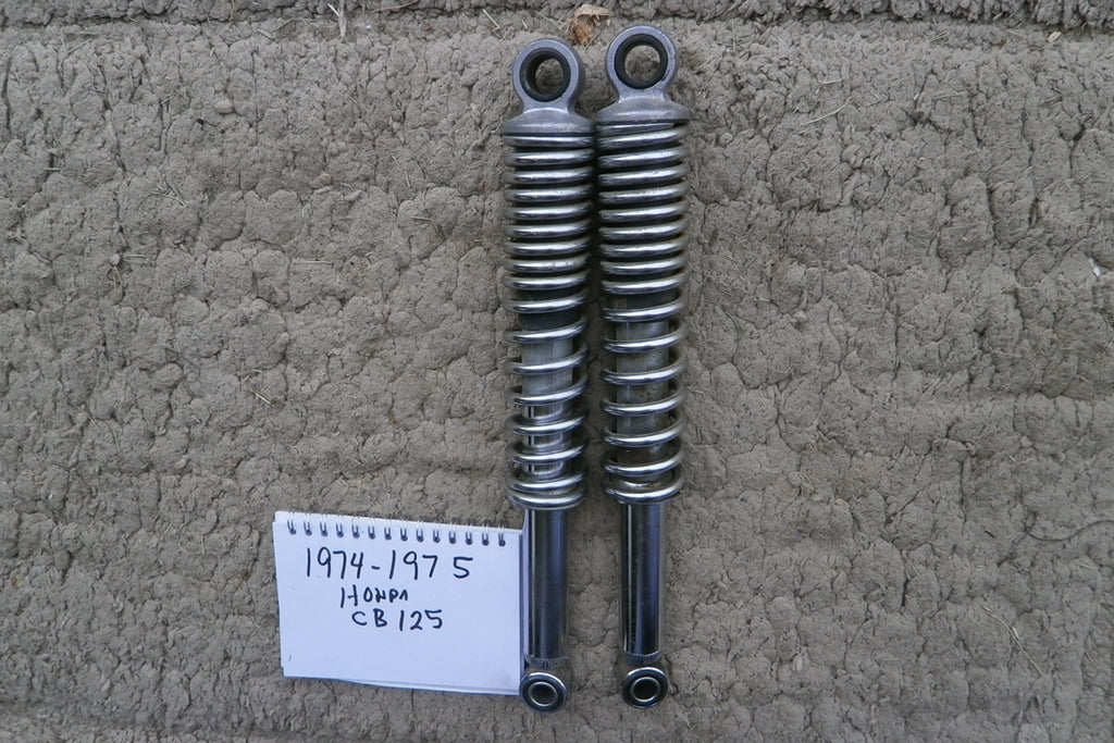 Honda CB125 1973-1975 Model code 324 Chrome Shock Pair 4325 ...