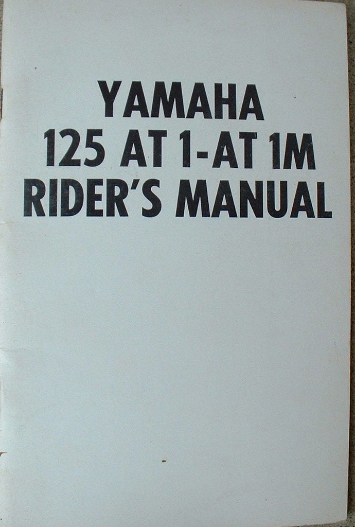 Yamaha AT1M 125 Motocross GYT Kit Manual AHRMA sku 1281 ...